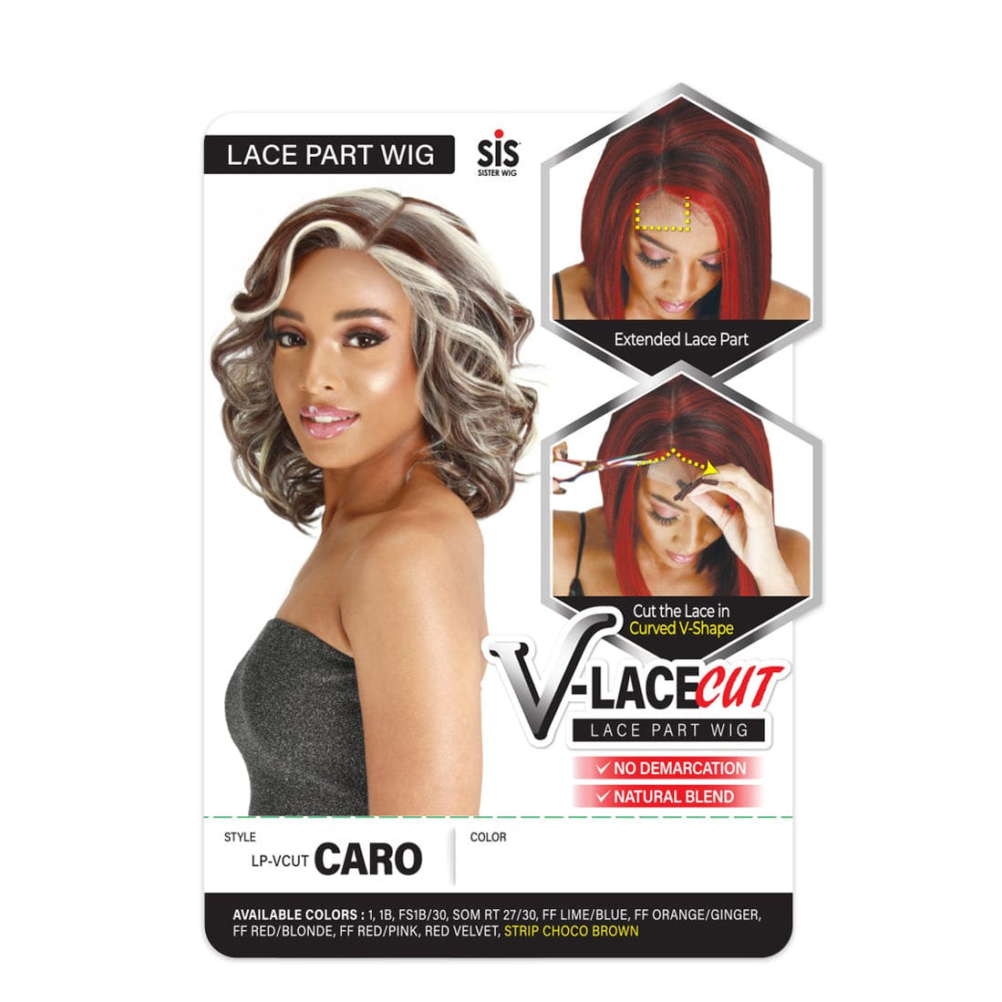 LP-VCUT CARO - Sis V-Lace Cut Synthetic Lace Part Wig — Hair to Beauty