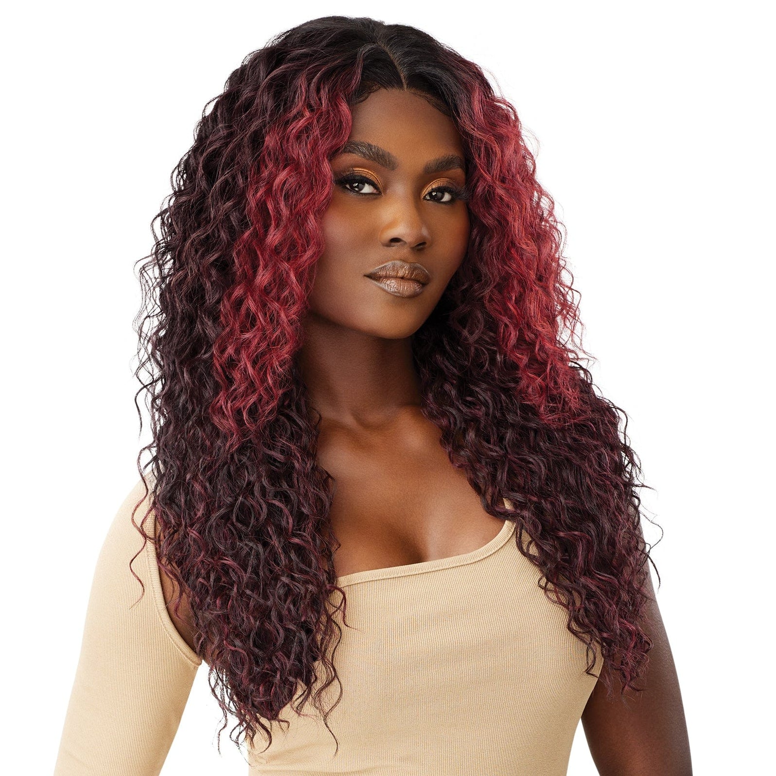 HHB-MALAYSIAN DEEP 26" - Outre Human Hair Blend 5X5 Lace Closure Wig — Hair to Beauty