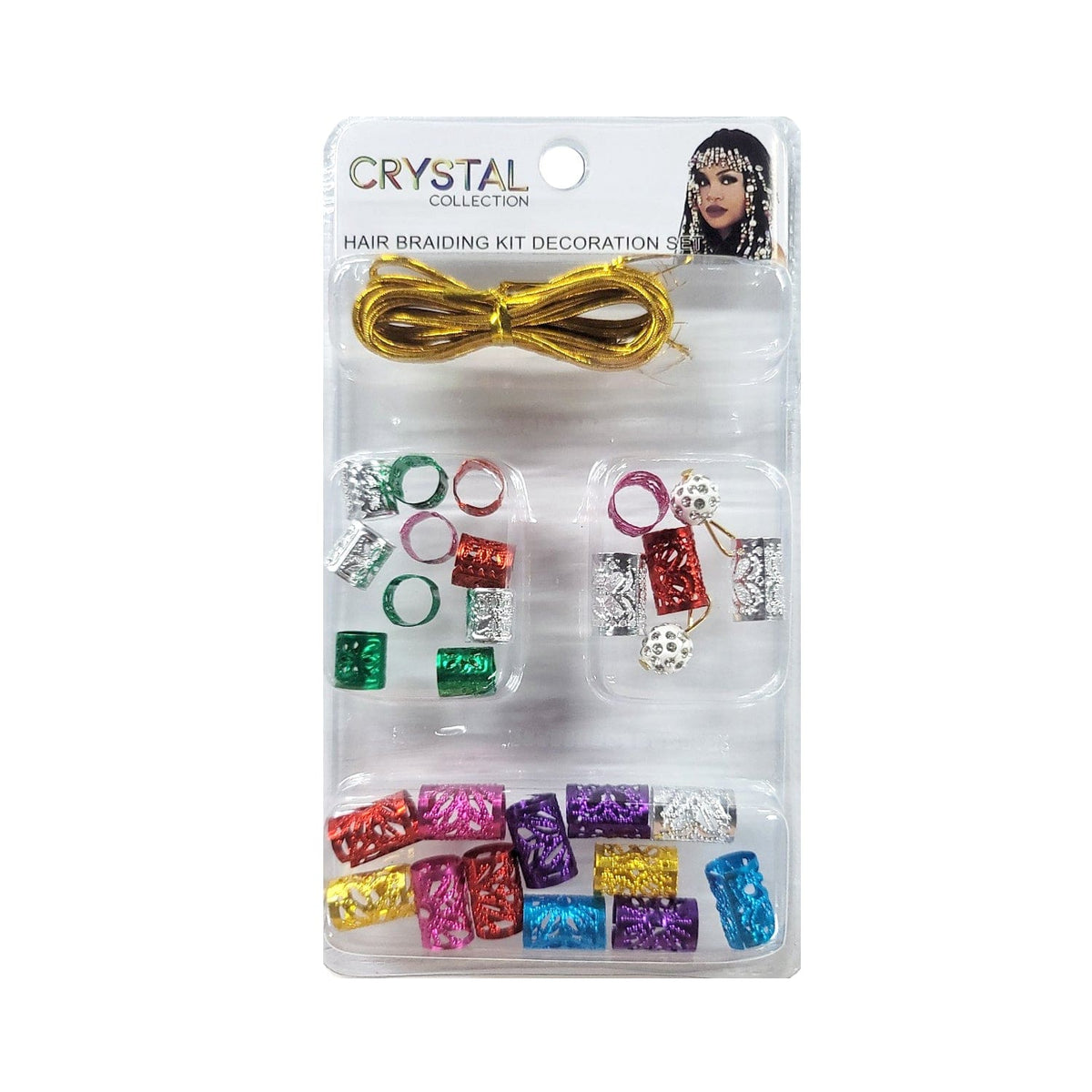 CRYSTAL COLLECTION - Hair Braiding Kit Decoration Set KNV2713RG — Hair ...