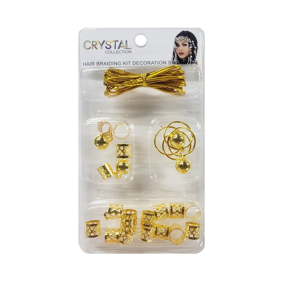 CRYSTAL COLLECTION - Hair Braiding Kit Decoration Set KNV2717G — Hair ...