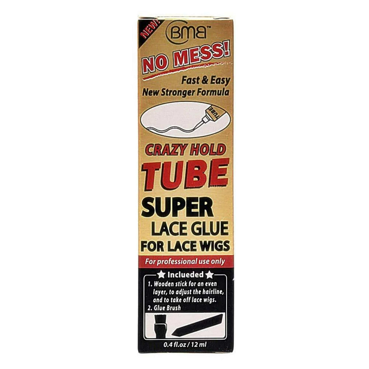 BMB - No Mess! Crazy Hold Tube Super Lace Glue For Lace Wigs 0.4oz ...