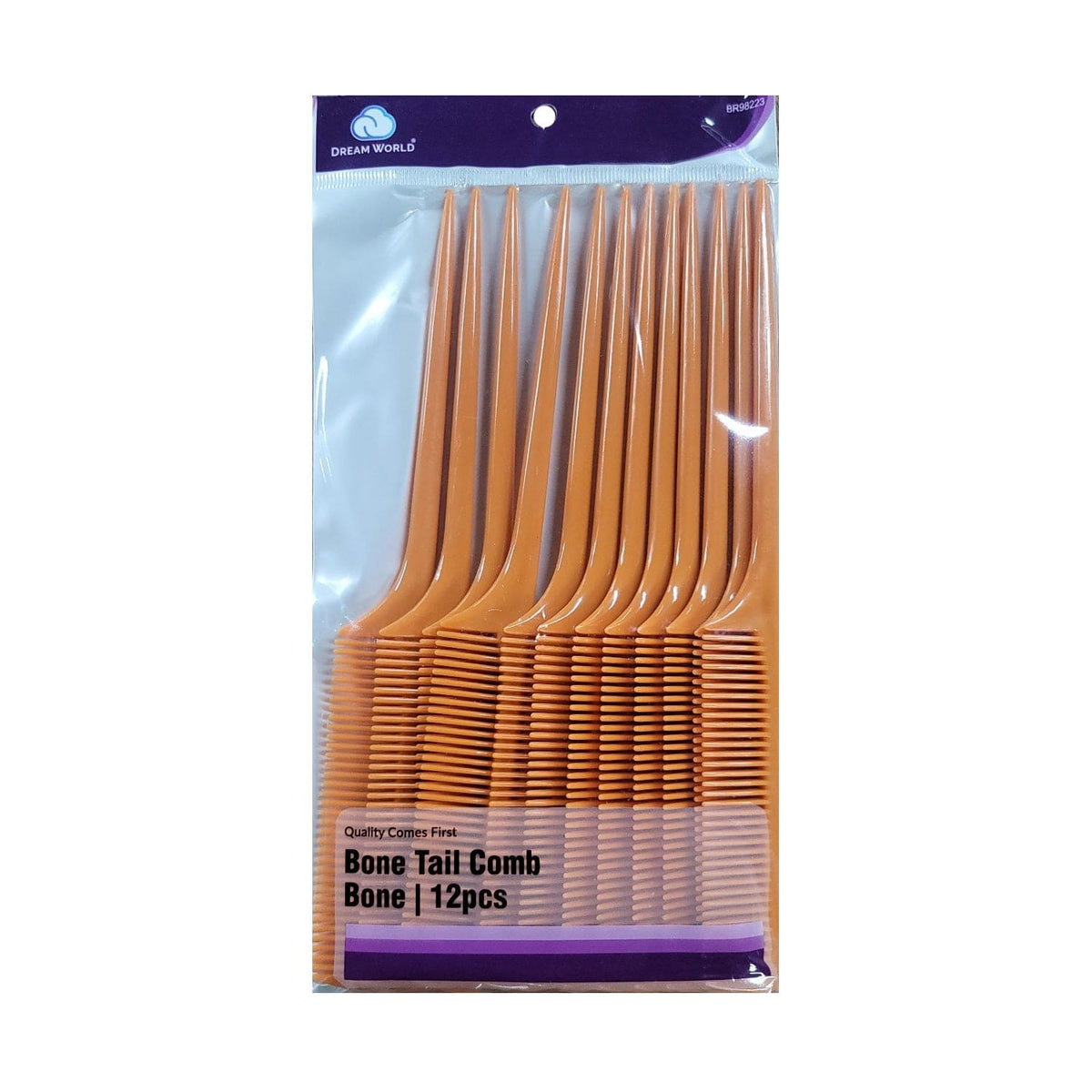 DREAM WORLD - Bone Tail Comb 12pcs — Hair to Beauty