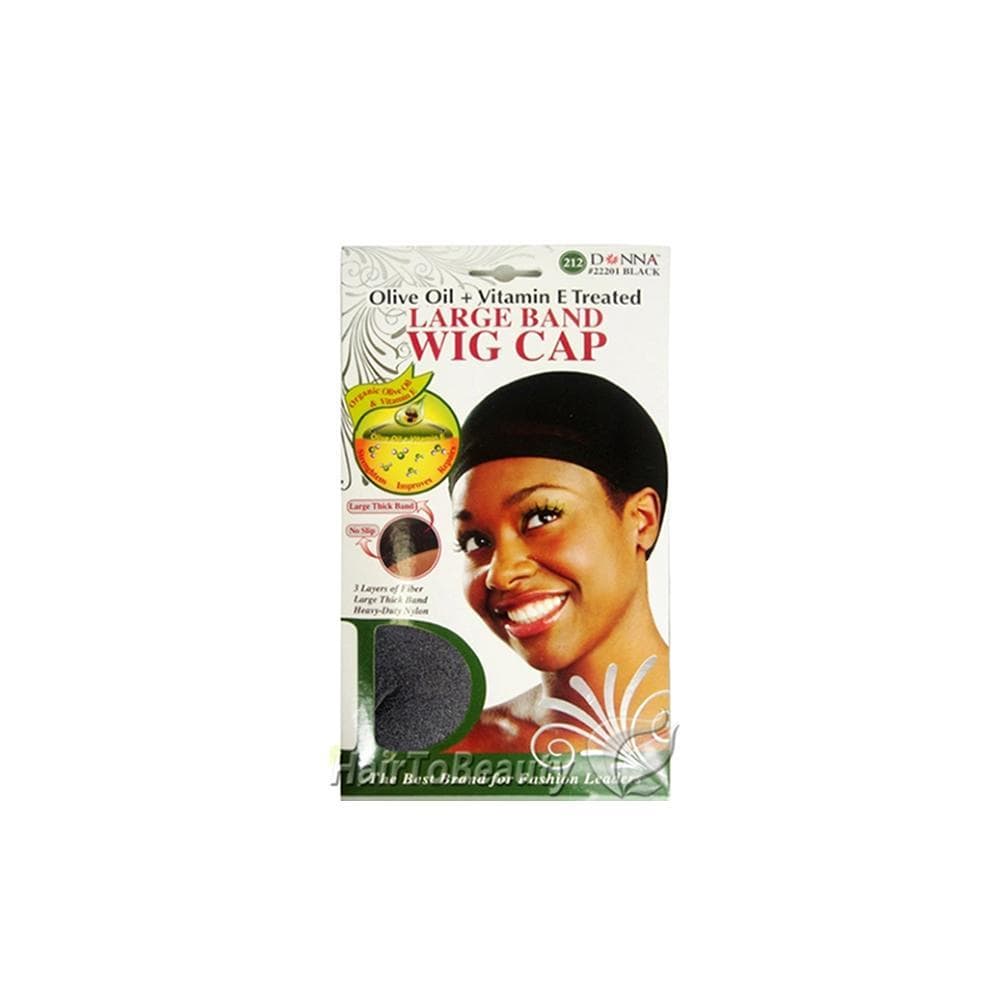 DONNA - Olive Oil + Vitamin E Treated Large Band Wig Cap - 22201BLA ...