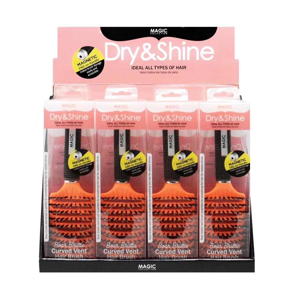 MAGIC - Dry and Shine Boar Bristle Curved Vent Hair Brush - 2482 — Hair ...