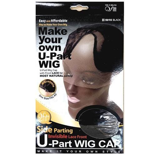 QFITT - Make Your Own Wig Side Parting U-Part Wig Cap Black 5016 — Hair ...